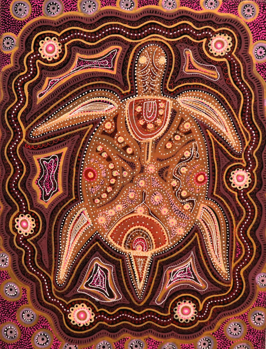 Christine Winmar Noongar Artwork – Hand-Painted Canvas | 40x30cm – Creative Native Perth