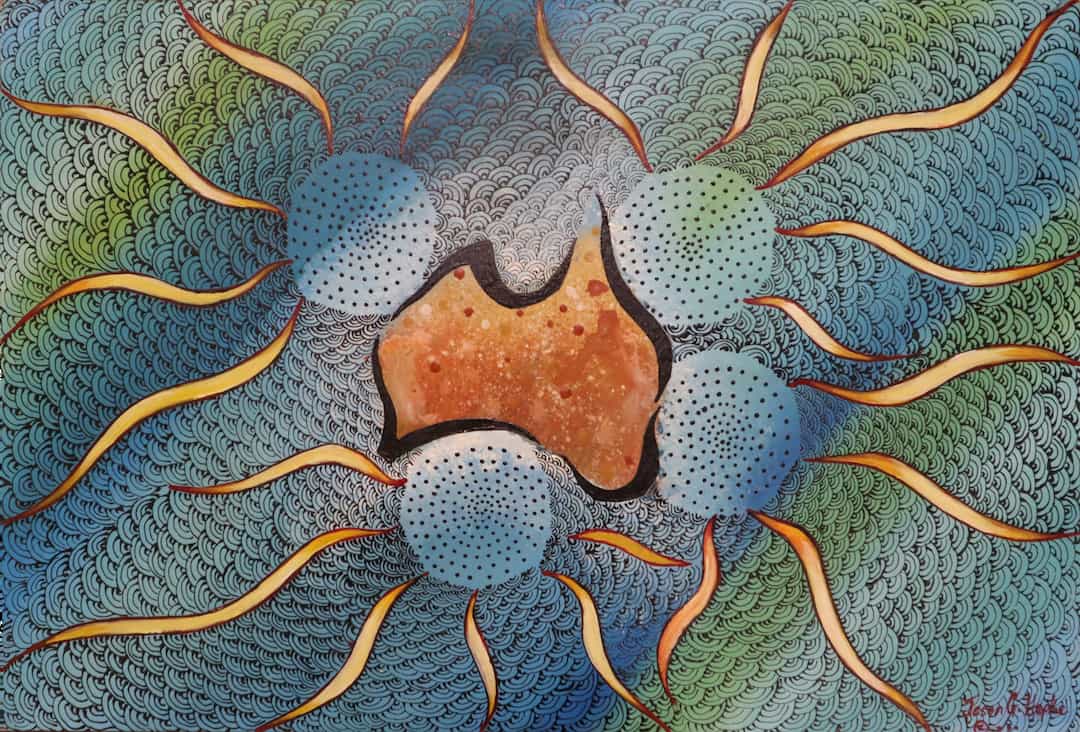 Jason G Hapke Aboriginal Artwork – Acrylic on Board | 60x40 cm ...