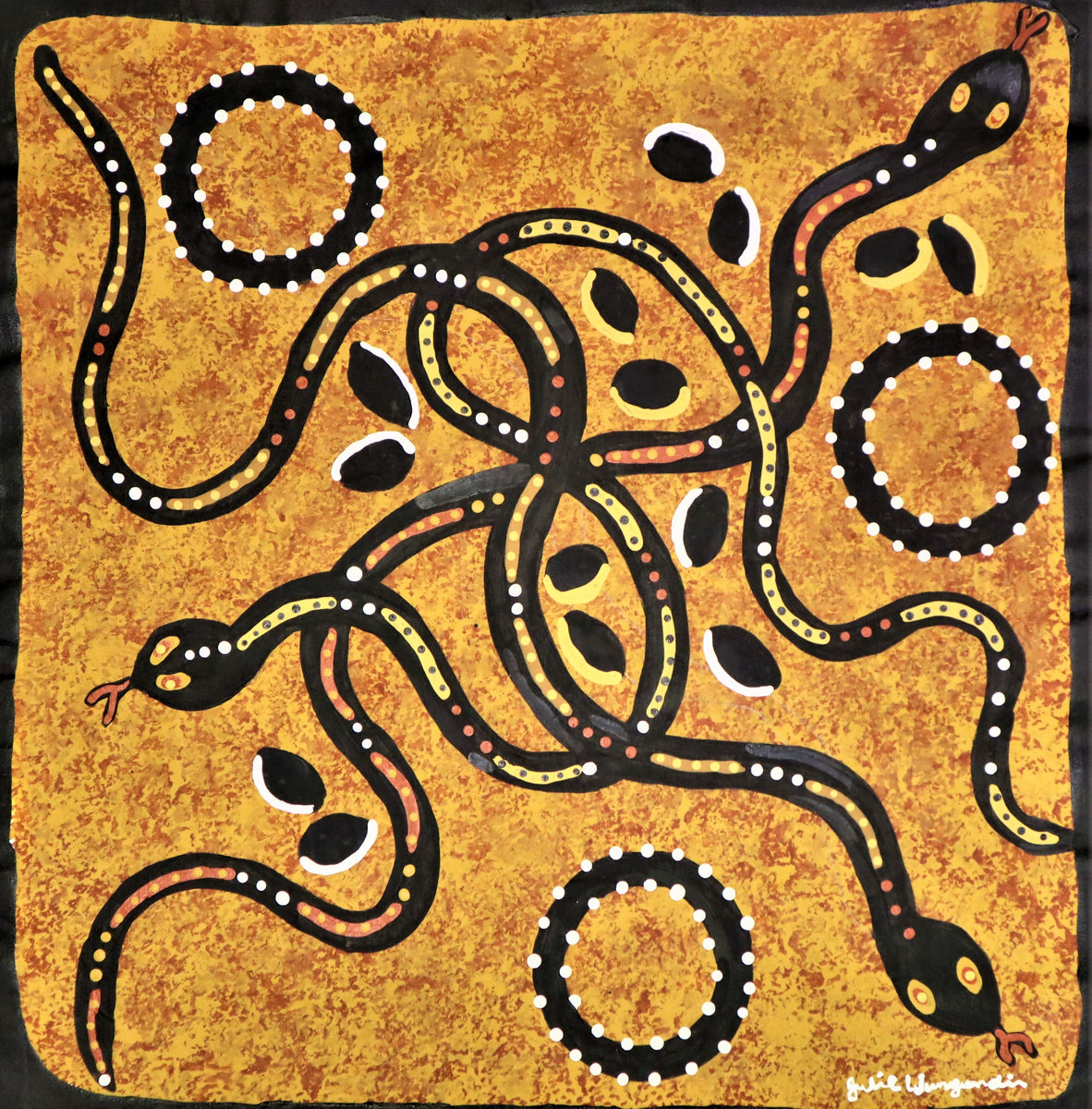 " Three Ungud (Dreamtime Snake) Fighting Over Sacred Waterholes and Eg ...